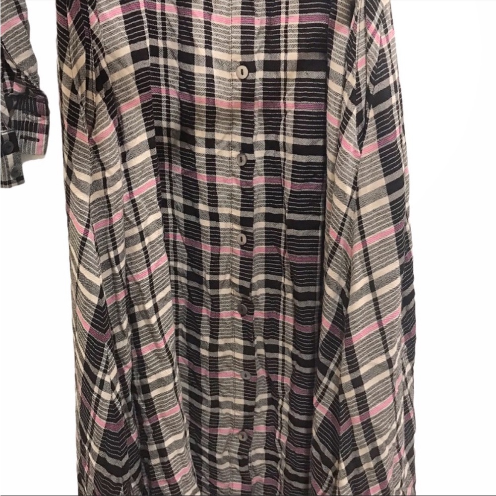 Hatch Alyssa Plaid Midi Dress Black - Gem